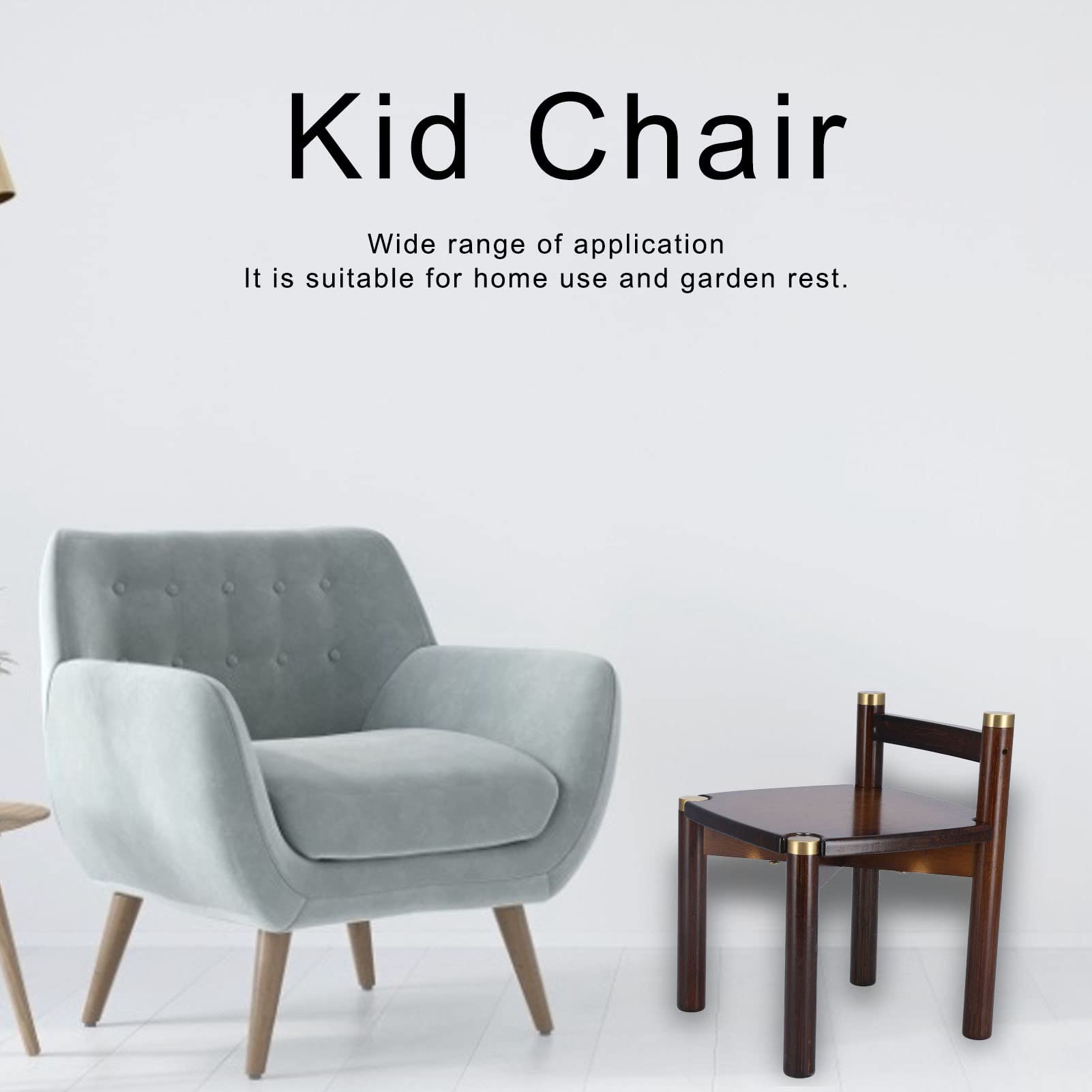 XPSSJMU Kid Chair, Bamboo Chair with Lovely Stylish Innovative Durable Low Dining Chair for Home Garden Courtyard, Easy and Quick to Install, Anti-Collision Rounded Corner Design