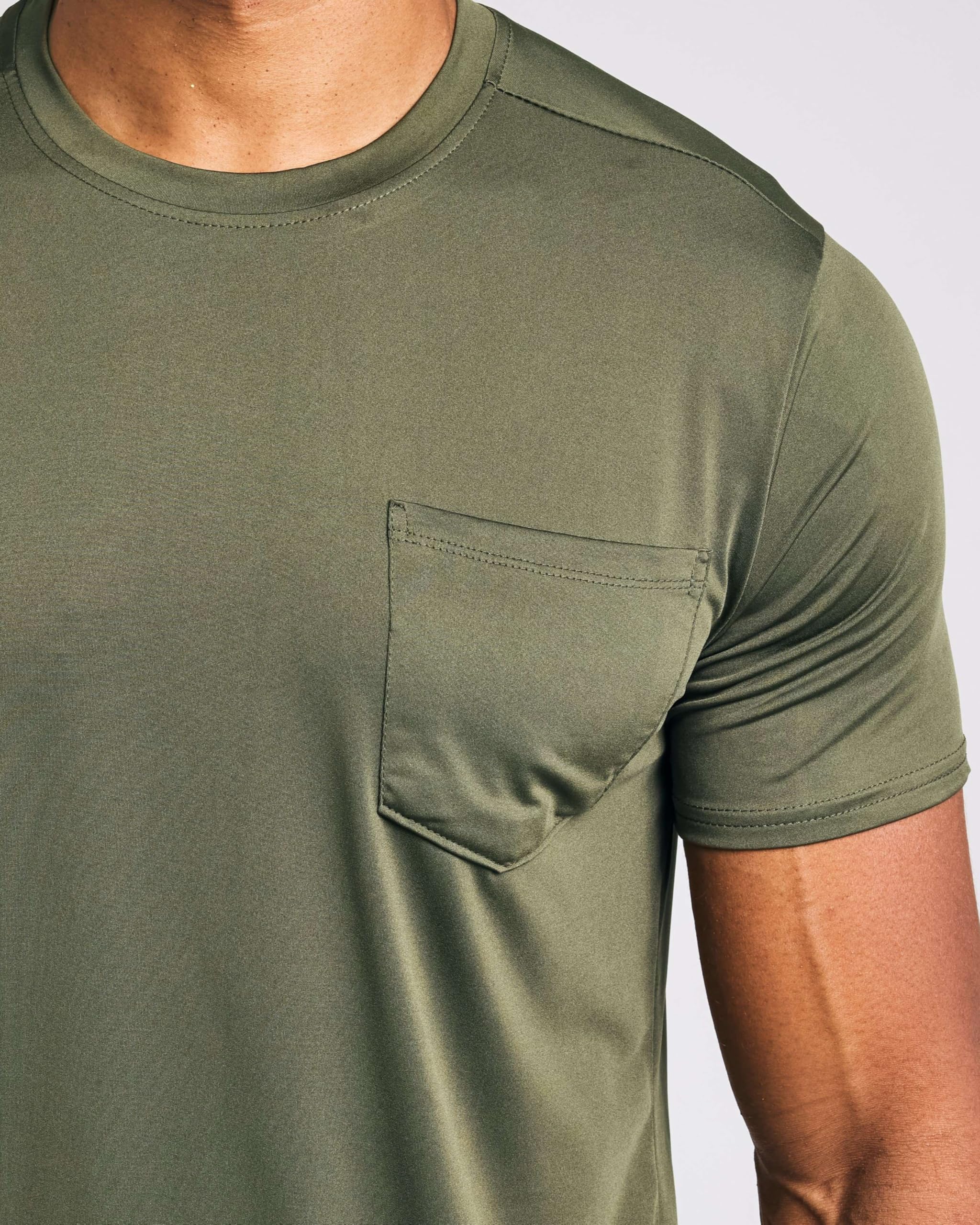 Big and Tall King Size Mens Quick Dry Dri Fit Active Wear Workout Running Training Athletic Performance Short Sleeve Crew Pocket T-Shirt Undershirt Essentials Top Tee ropa Hombre- Set 6, 3XLT