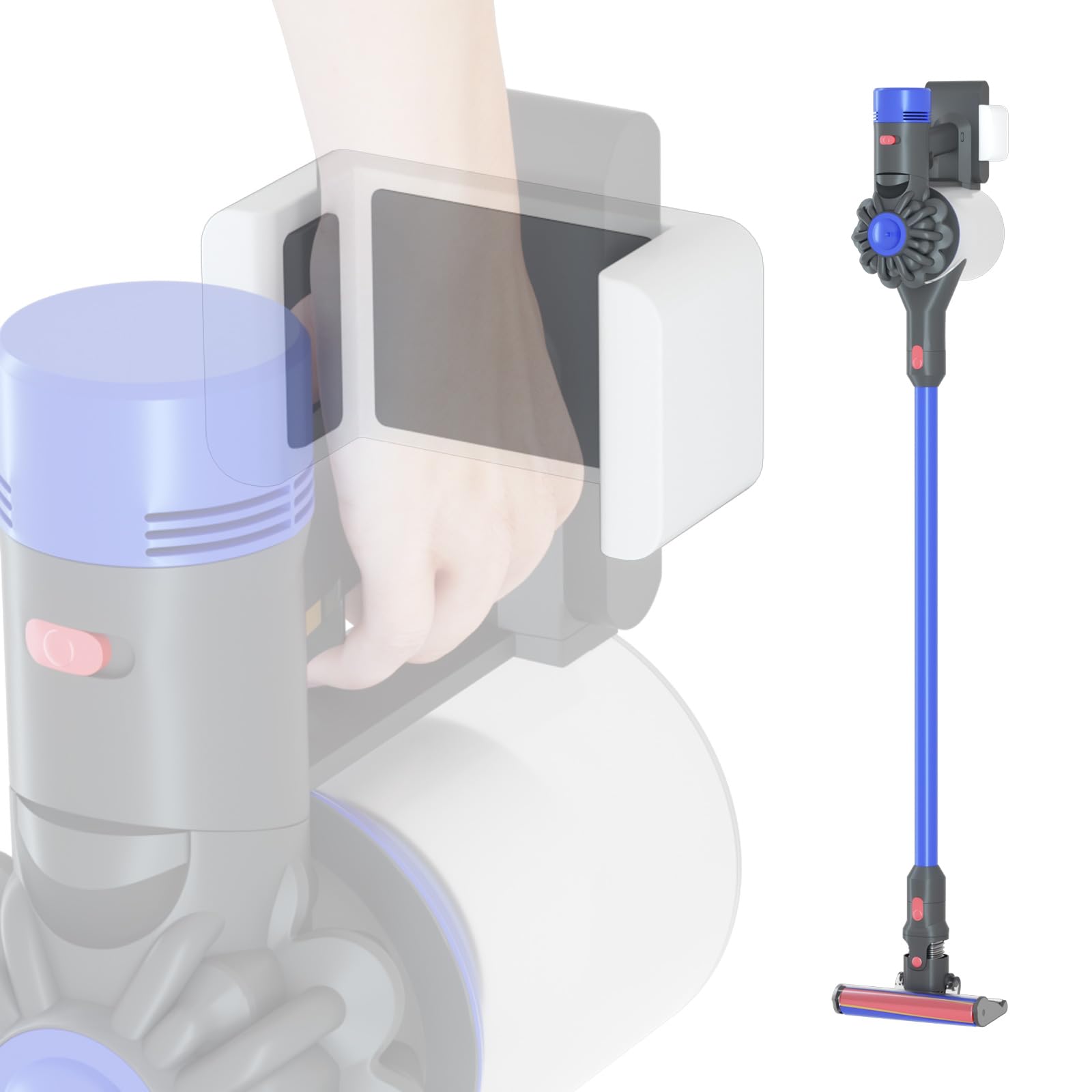 Vacuum Cleanner Wall mount Stand for Dyson V11 V12 Storage Holder Compatible for Dyson V11 V12 Vacuum Cleaner Bracket Wall Mount Support Organizer, Not Compatible for V12 Slim (White, V11 V12)