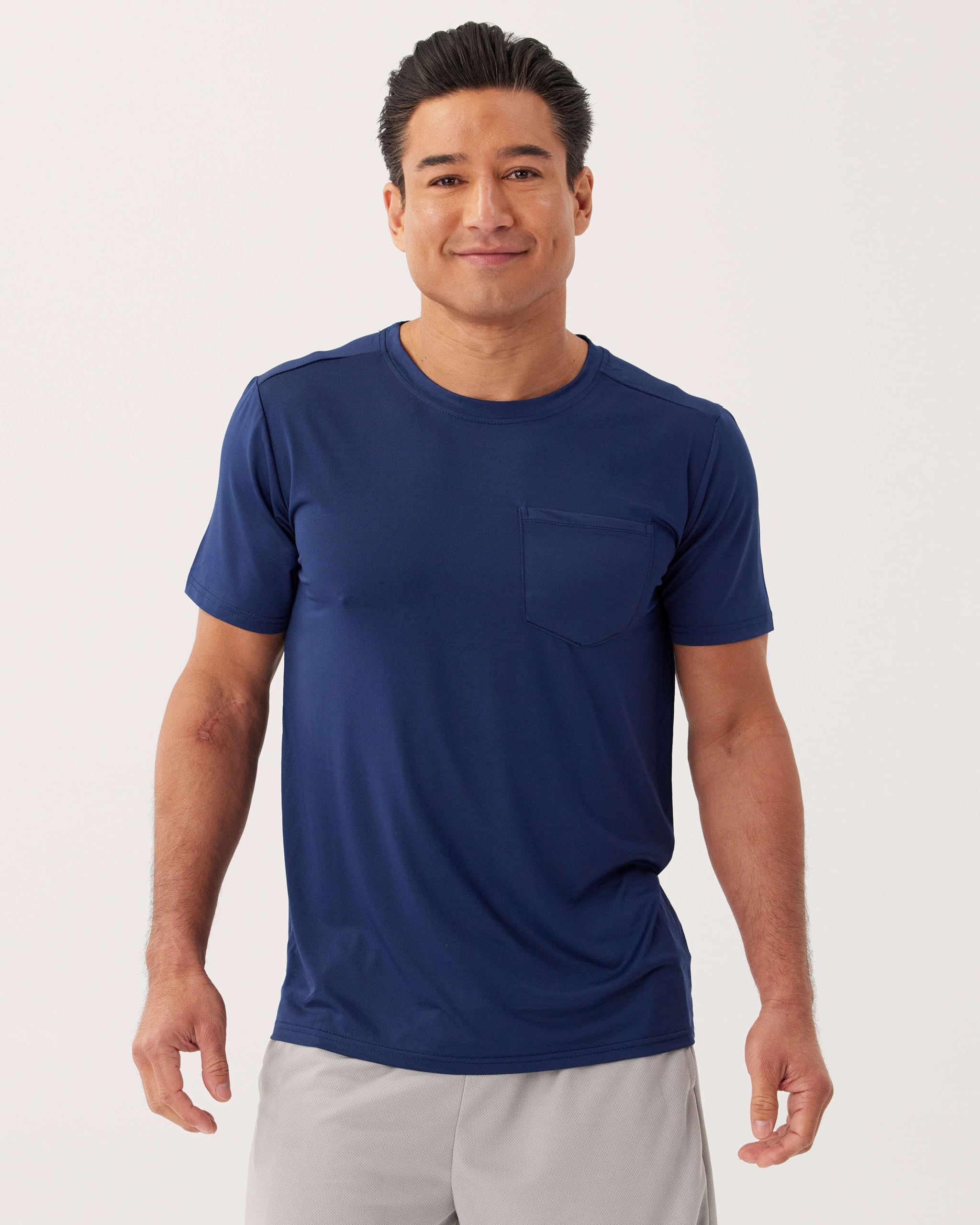 Big and Tall King Size Mens Quick Dry Dri Fit Active Wear Workout Running Training Athletic Performance Short Sleeve Crew Pocket T-Shirt Undershirt Essentials Top Tee ropa Hombre- Set 6, 3XLT