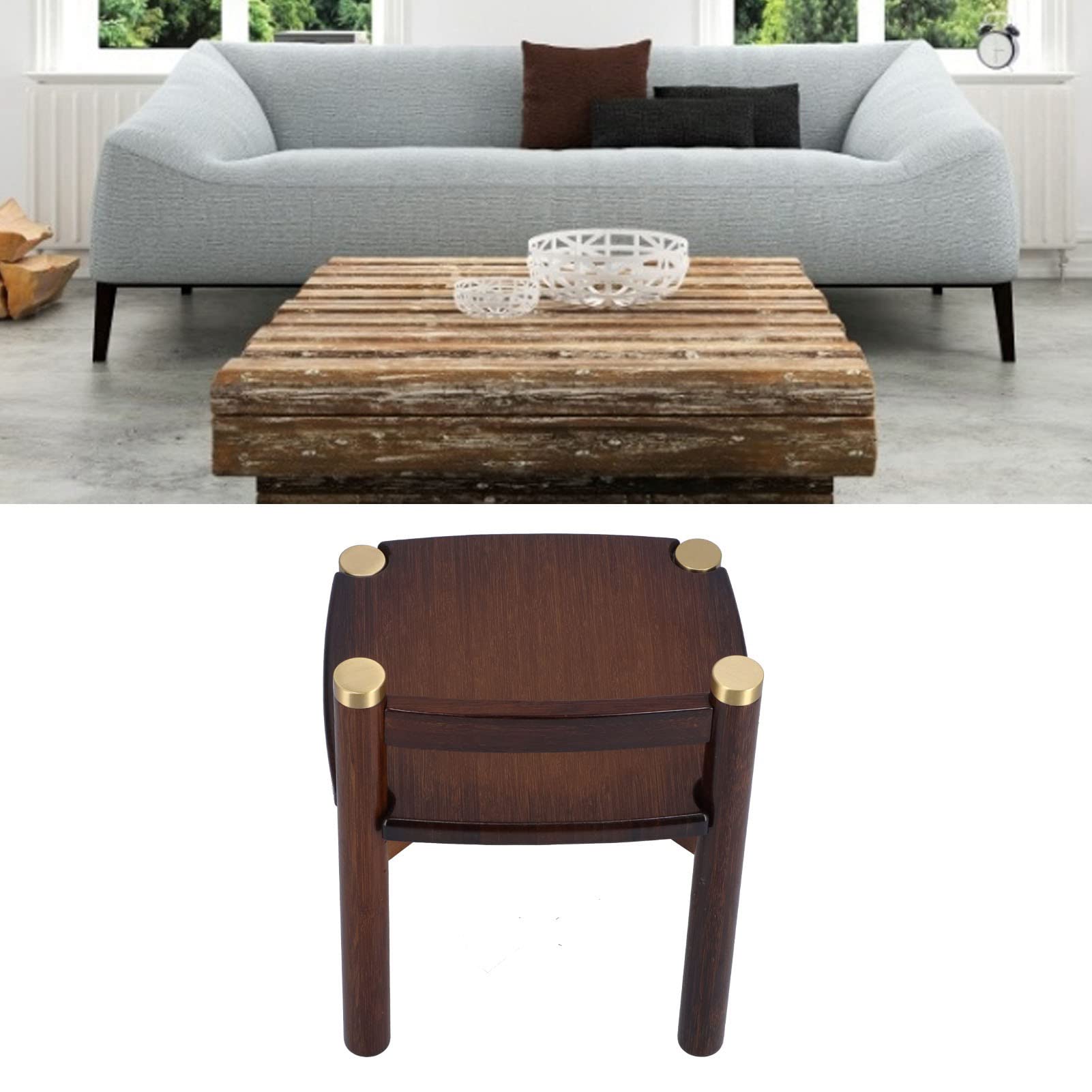 XPSSJMU Kid Chair, Bamboo Chair with Lovely Stylish Innovative Durable Low Dining Chair for Home Garden Courtyard, Easy and Quick to Install, Anti-Collision Rounded Corner Design