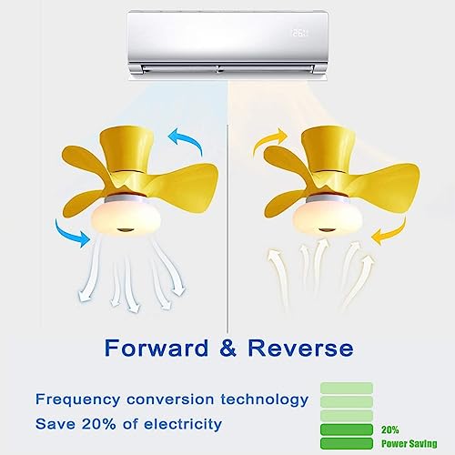 KATJAS Kids Bedroom Ceiling Fan with Light Reversible with Remote Control 6 Speeds Led Dimmable Fan Ceiling Light 64W with Timer Modern Quiet Ceiling Fan Light