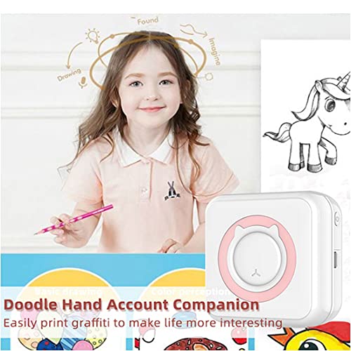WEHOMY Instaproud - Portable Sticker Printer, Mini Pocket Thermal Printer, Mini Printer Sticker Maker, Mini Printer Portable Bluetooth Photo Printer for Photos, Diaries, Memos (Blue-10 Paper Rolls)