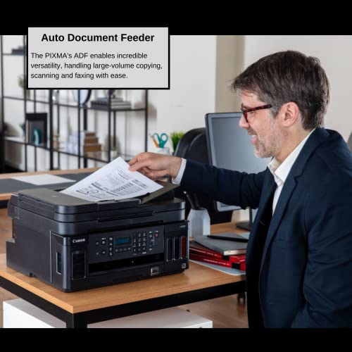 NEEGO Canon All-in-one Printer Wireless Megatank Printer Copier Scanner and Fax, Auto 2-Sided Printing, 4800 x 1200 DPI, Mobile Printing and Airprint with 6 ft Printer Cable