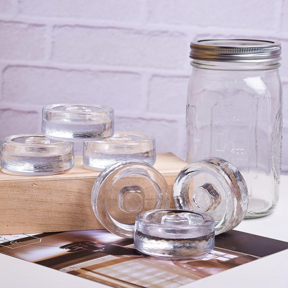 1PC Pickling Kit Glass Weights with Easy Grip Handle for Canning Supplies, Fermenting Weights for Pickling and Canning, Heavy Fermenting Lids Kit for Wide Mouth Mason Jar