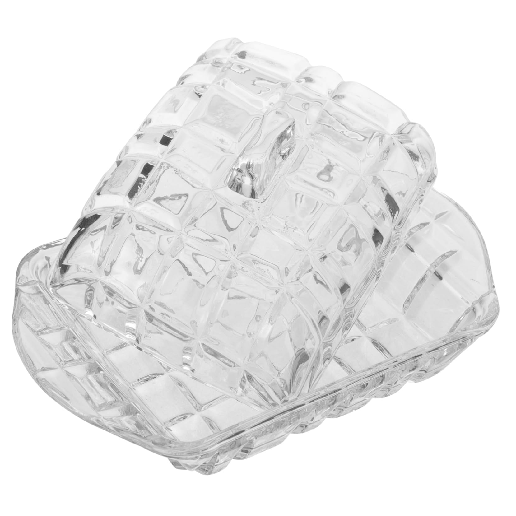 IFANLANDOR Cupcake Display Stand Clear Cake Stand Mini Cupcake Stand Cupcake Holder with Lid Cupcake Stands Clear Display Stand Centerpiece Table Decorations Fruit Tray Dessert Glass Plate
