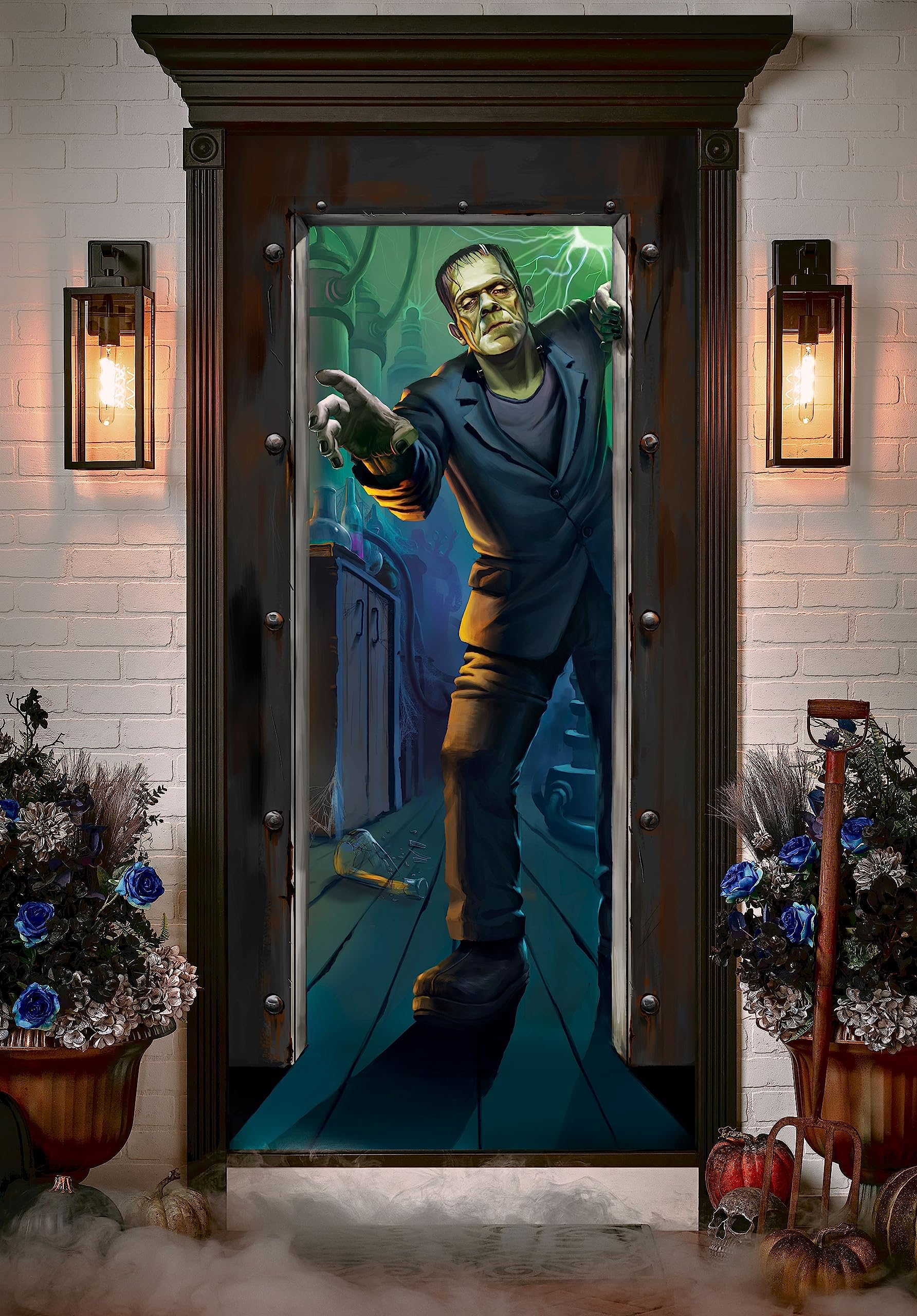 Spirit Halloween Universal Monsters Frankenstein Door Cover | Halloween Décor | Horror Décor | Home Décor