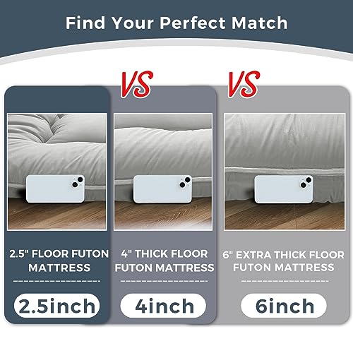 MAXYOYO 6" Extra Thick Japanese Floor Mattress Futon Mattress