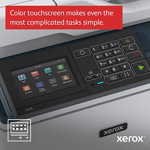 Xerox C315 Color Multifunction Printer, Print/Scan/Copy/Fax, Laser, Wireless, All in One (Renewed)