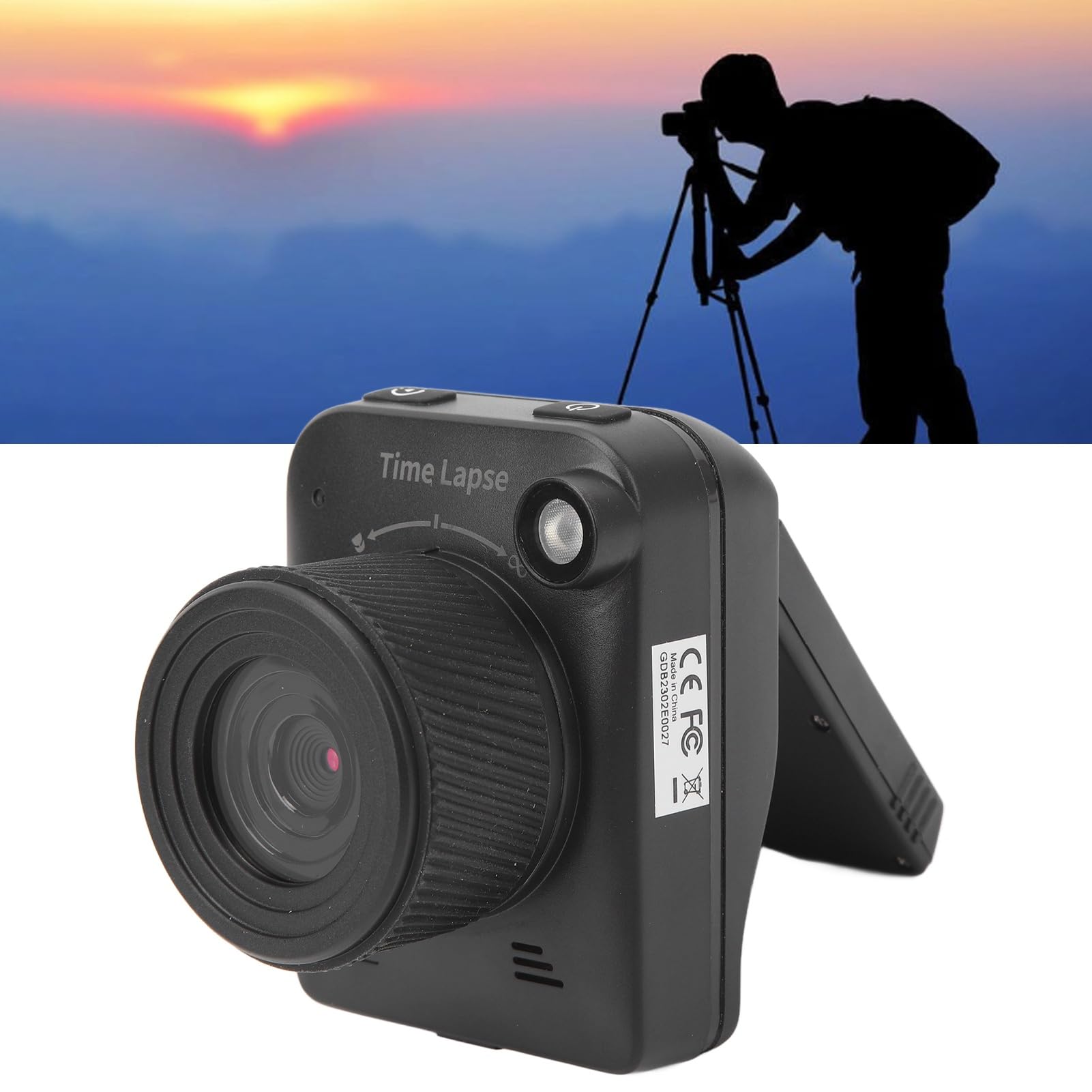 4K 32MP Time Lapse Camera, Construction Outdoor Security Time Lapse Camera, Full Color Full HD Time Lapse Camera with 2.0in LCD Screen, Macro Shooting IP66
