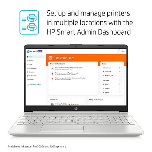 HP LaserJet Pro 4001dne Black & White Printer with HP+ Smart Office Features (Renewed)