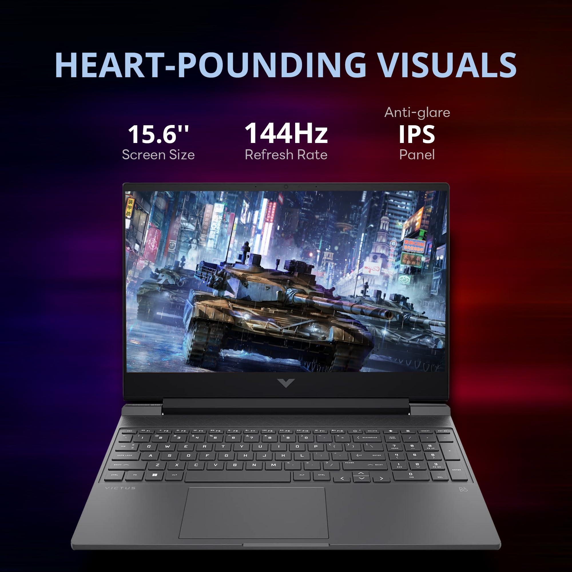 HP 2023 Victus 15.6" 144Hz FHD Gaming Laptop, Intel Core i5-13420H, 32GB RAM, 1TB PCIe SSD, NVIDIA GeForce RTX 3050, Backlit Keyboard, HD Webcam, Win 11 Pro, Blue, 32GB Snowbell USB Card