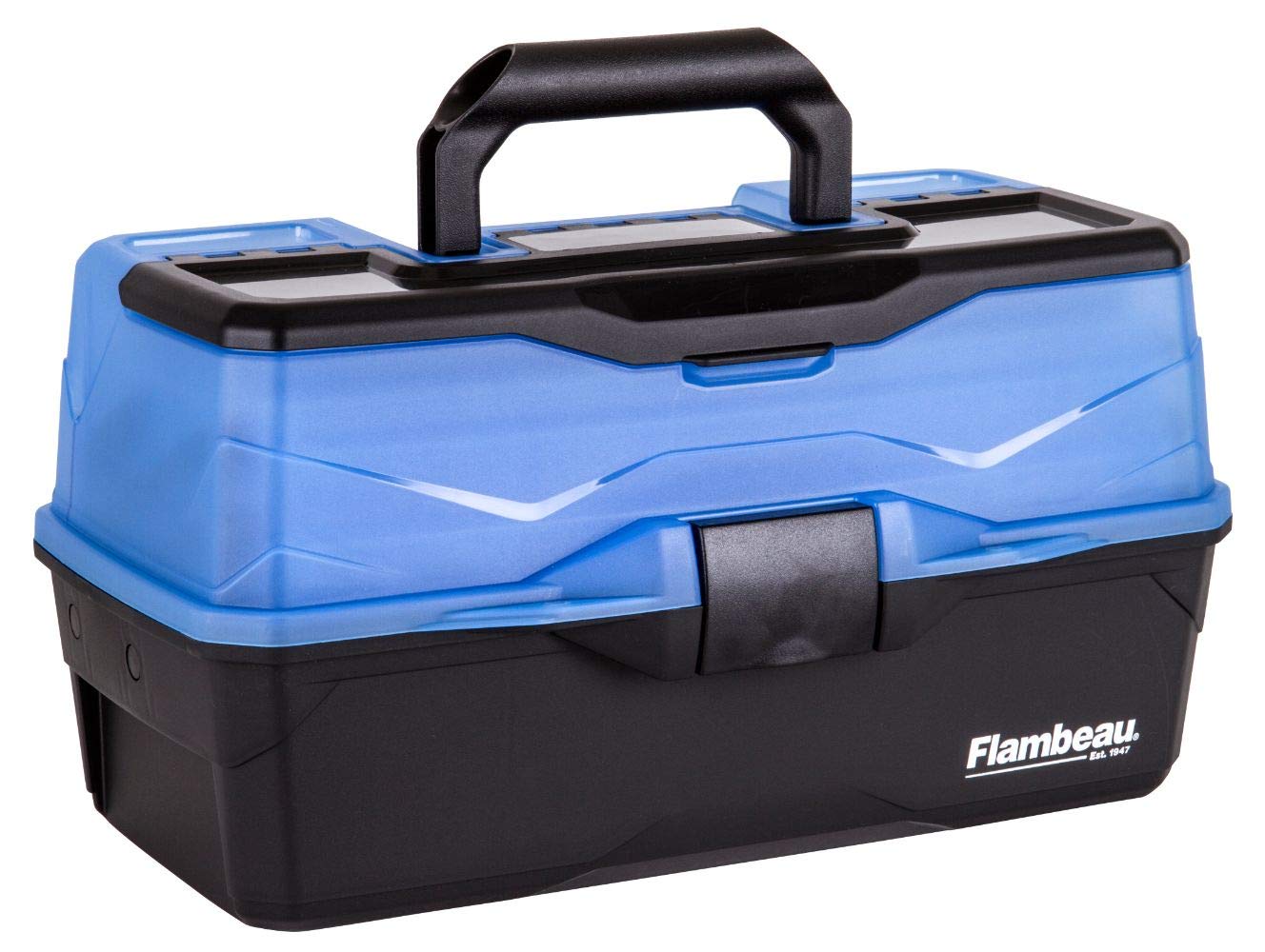 Flambeau Outdoors Classic Tray Tackle Box Bundle - Frost Blue/Black and Frost Green/Black