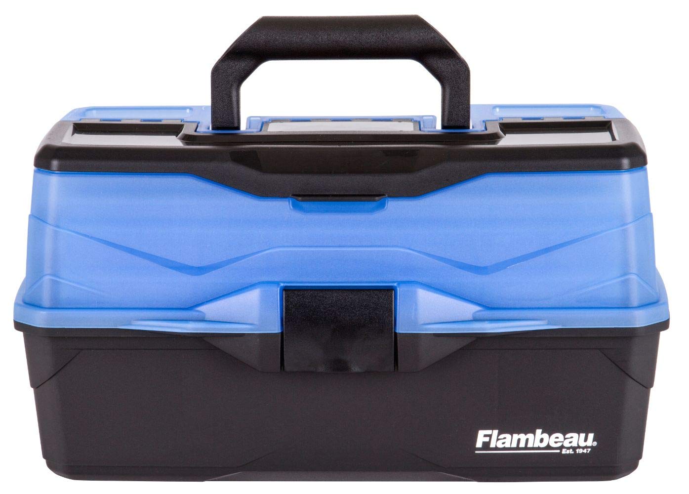 Flambeau Outdoors Classic Tray Tackle Box Bundle - Frost Blue/Black and Frost Green/Black