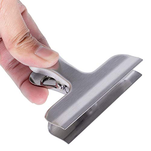 10 Pack Heavy Duty Metal Silver Chip Bag Clip Clamps for Air Tight Seal Kitchen Food Saver, Arts & Crafts (3" Inches)