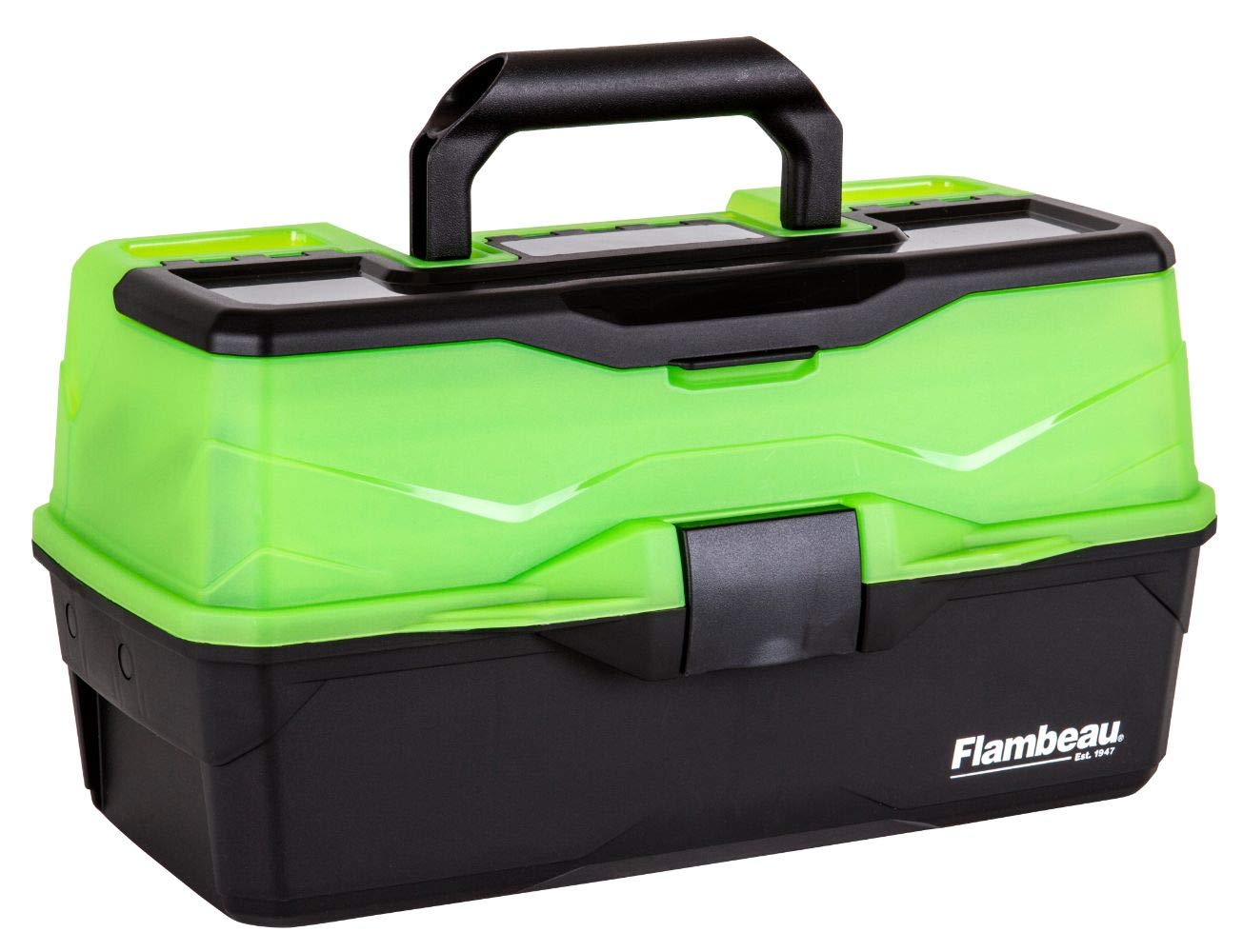 Flambeau Outdoors Classic Tray Tackle Box Bundle - Frost Blue/Black and Frost Green/Black