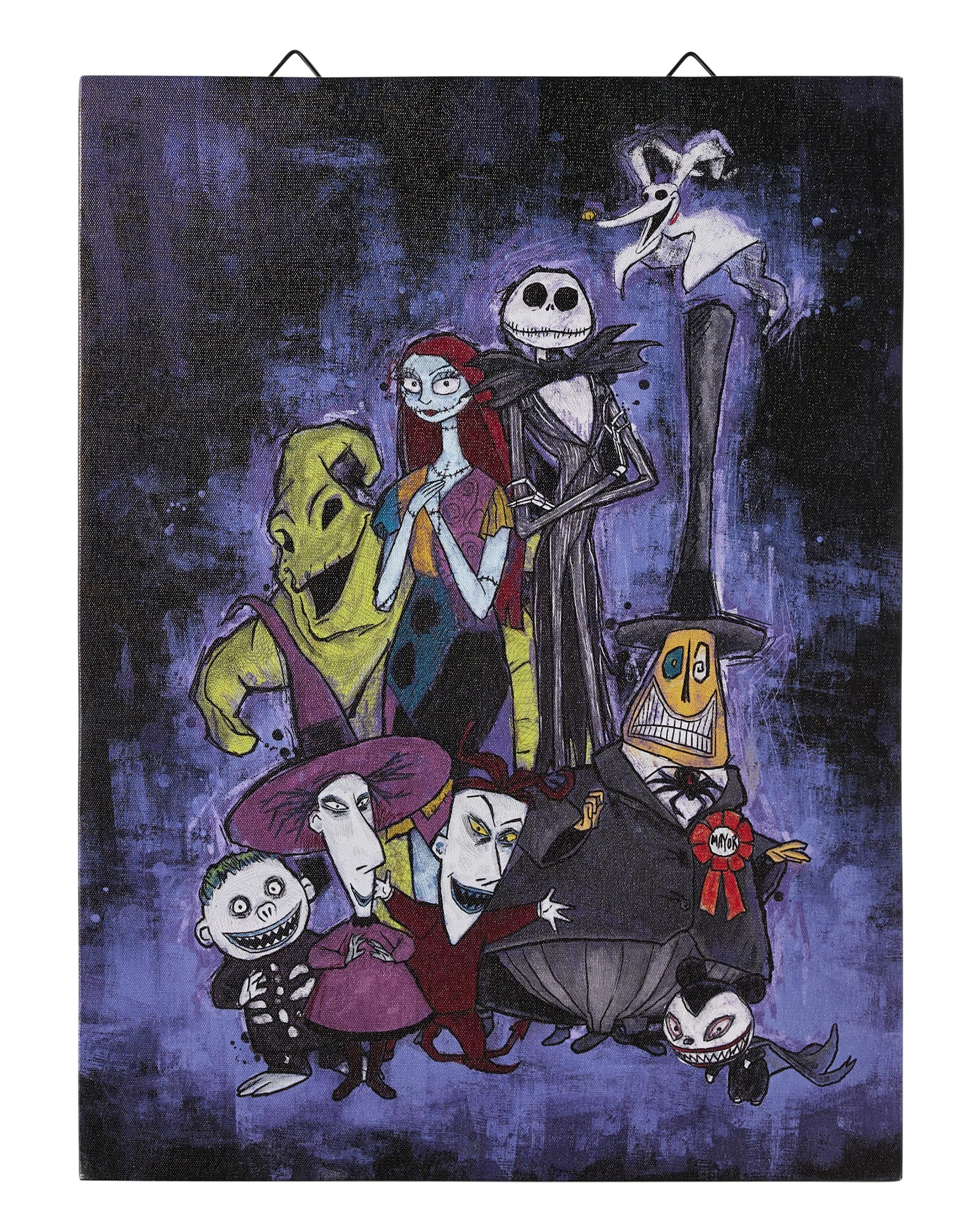 Spirit Halloween The Nightmare Before Christmas Jack Skellington and Sally Canvas | Officially Licensed | Halloween Décor