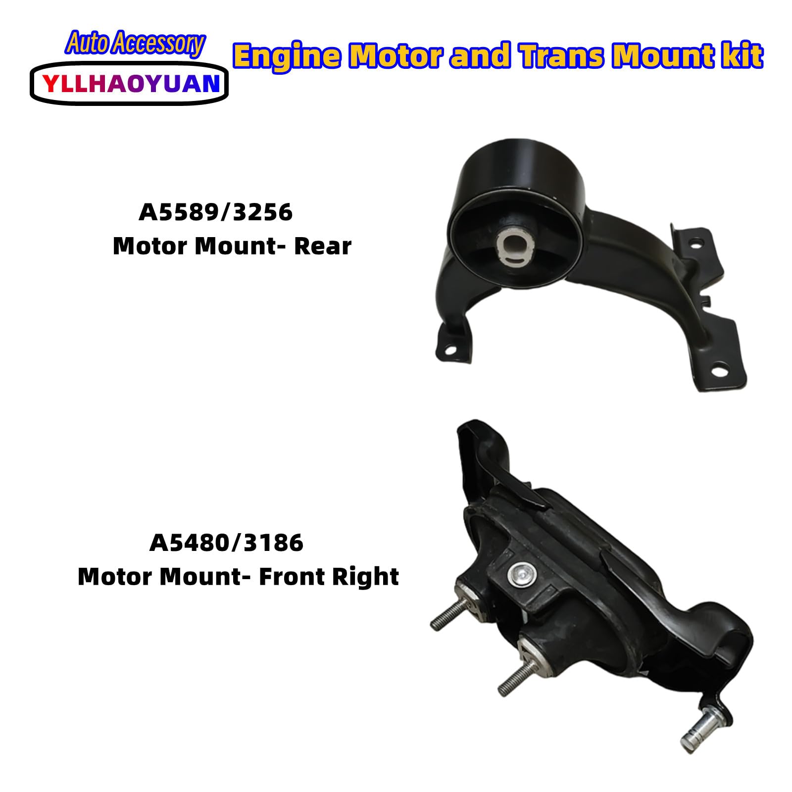 Engine Motor Mount 4pcs for 2011-2017 Do-dge Grand Caravan 3.6L 2012-15 Ram C/V 3.6L 2011-2015 Chrysler Town & Country 3.6L 2011-2014 VW Routan 3.6L Replacement for A5577 A5665 A5480 A5589