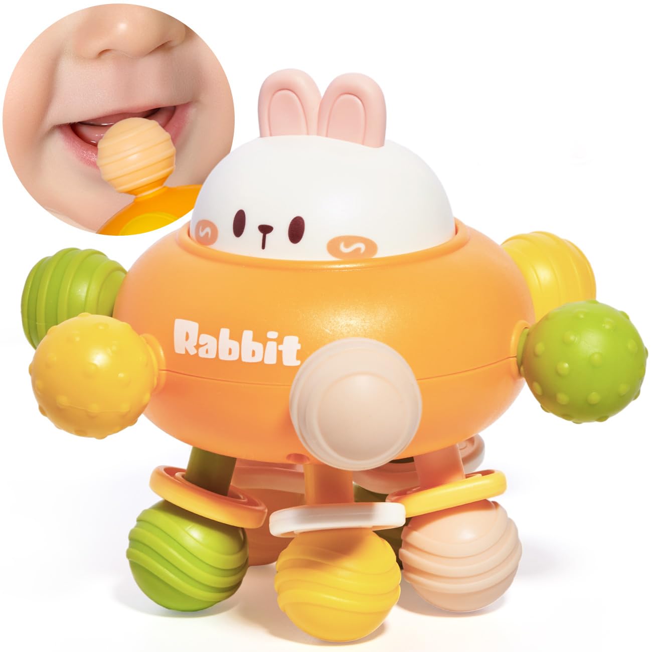 Baby Sensory Montessori Toys|Infant Teething Relief Teethers for Babies 0-6 Months|Developmental Rattles Chew Toys Gifts for 3 9 12 18 Months Girl Boy|Toddler Travel Toy for 1 2 One Year Old Gifts