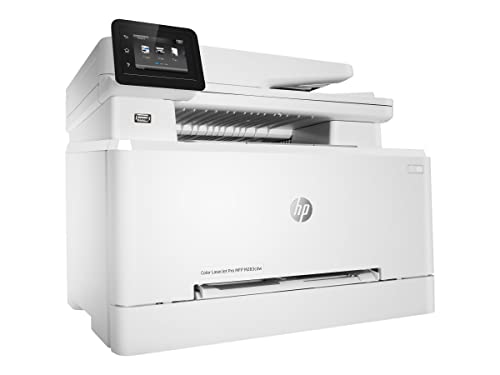 HP Color Laserjet Pro M283cdw Wireless All-in-One Laser Printer, Print Scan Copy Fax, Auto 2-Sided Printing, Remote Mobile Print, 22ppm, 260-Sheet, 256MB, White - Bundle with JAWFOAL Printer Cable