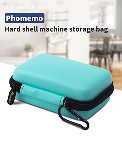 Phomemo Label Printer Case Hard Carry Case Compatible D30/Q30S/D35/M110 Label Printer, Label Maker Labeler Storage Holder, Green