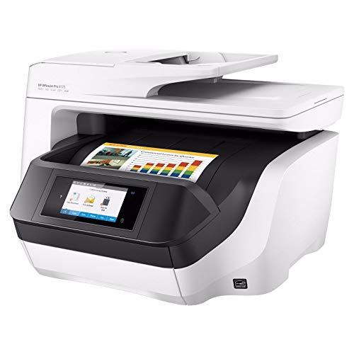 HP OfficeJet Pro 8725 All-in-One Printer, Scan, Copy, Fax with Built-in Ethernet, K7S35A (Renewed)