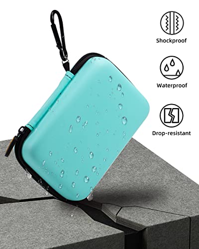 Phomemo Label Printer Case Hard Carry Case Compatible D30/Q30S/D35/M110 Label Printer, Label Maker Labeler Storage Holder, Green