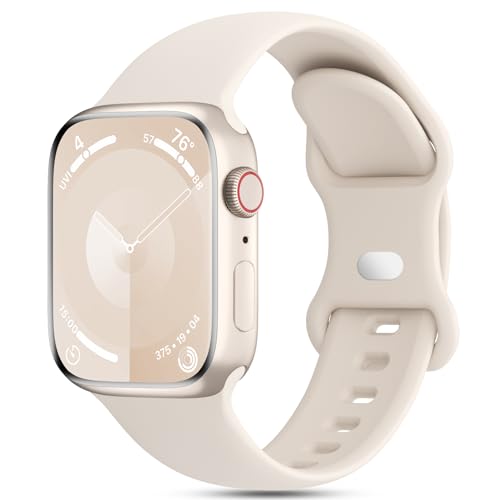 DYKEISS Silicone Sport Bands Compatible with Apple Watch Band 38mm 42mm 40mm 44mm 41mm 45mm 49mm, Soft Waterproof Strap Replacement Wristband for iWatch Bands Series Ultra 8 7 SE 6 5 4 3 2 1 Women Men