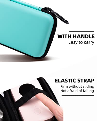 Phomemo Label Printer Case Hard Carry Case Compatible D30/Q30S/D35/M110 Label Printer, Label Maker Labeler Storage Holder, Green