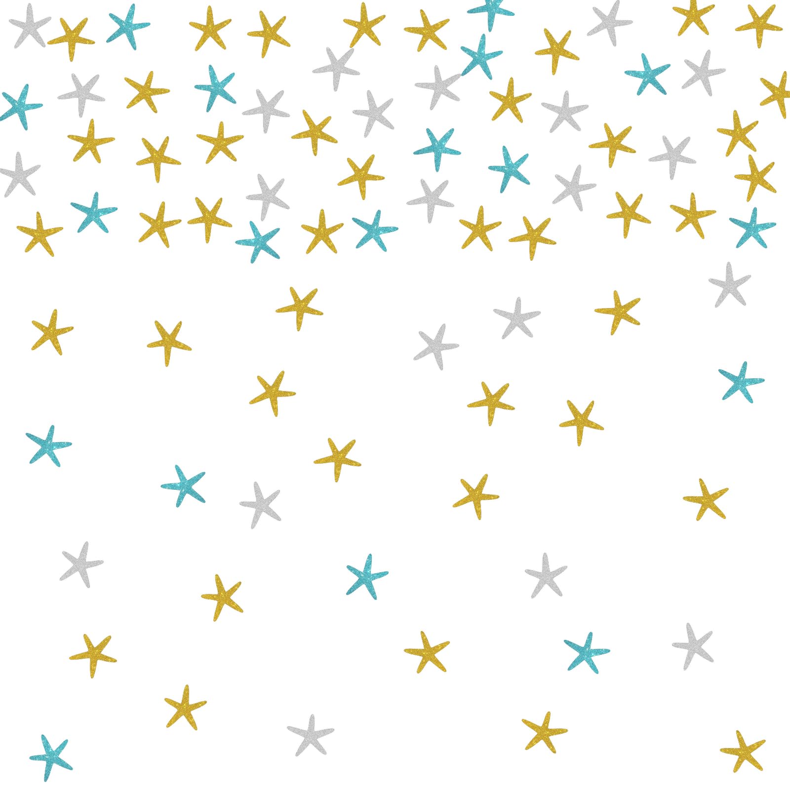 Helewilk Glitter Starfish Confetti, Ocean Theme Birthday/Baby Shower/Wedding Party Table Decorations, Kids Boys Girls Birthday Party Scatters Confetti, Beach Wedding Party DIY Crafts Supplies