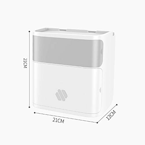 FURLOU Toilet Paper Roll Holder,Double Layer Tissue Rolls Stand Dispenser,with Mobile Phone Holder Wall Mounted Self Adhesive Waterproof Dustproof,Bathroom,Living Room, Kitchen Racks