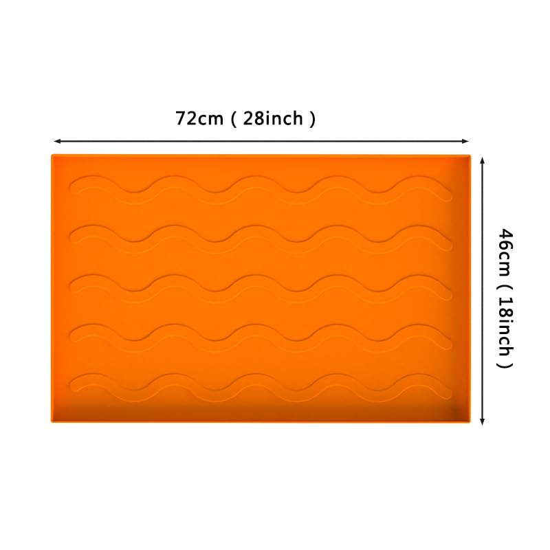28'' Griddle Silicone Protective Mat Cover for Blackstone 28 Inch Gas Griddle, Heavy Duty Food-grade Silicone Griddle Mats Cover Grill Protective Covers Keep Flat Top Clean Critter-Rust Free -Orange