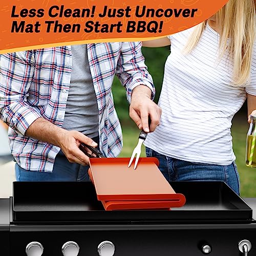 Silicone Griddle Mat for Blackstone, 28-inch Blackstone Griddle Cover, Heavy Duty Food Grade Silicone Griddle Mat-All Season Cooking Surface Protective Cover