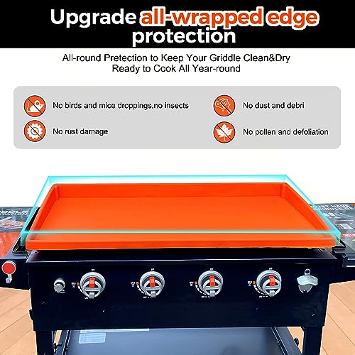 Vangostella 28 inch Griddle Mat Cover for Blackstone,Upgrade Full Edge Coverage-Heavy Duty -Food Grade Silicone Grill Cover, Cooking Surface Protective Mat Cover for Blackstone 28" Griddle ¡