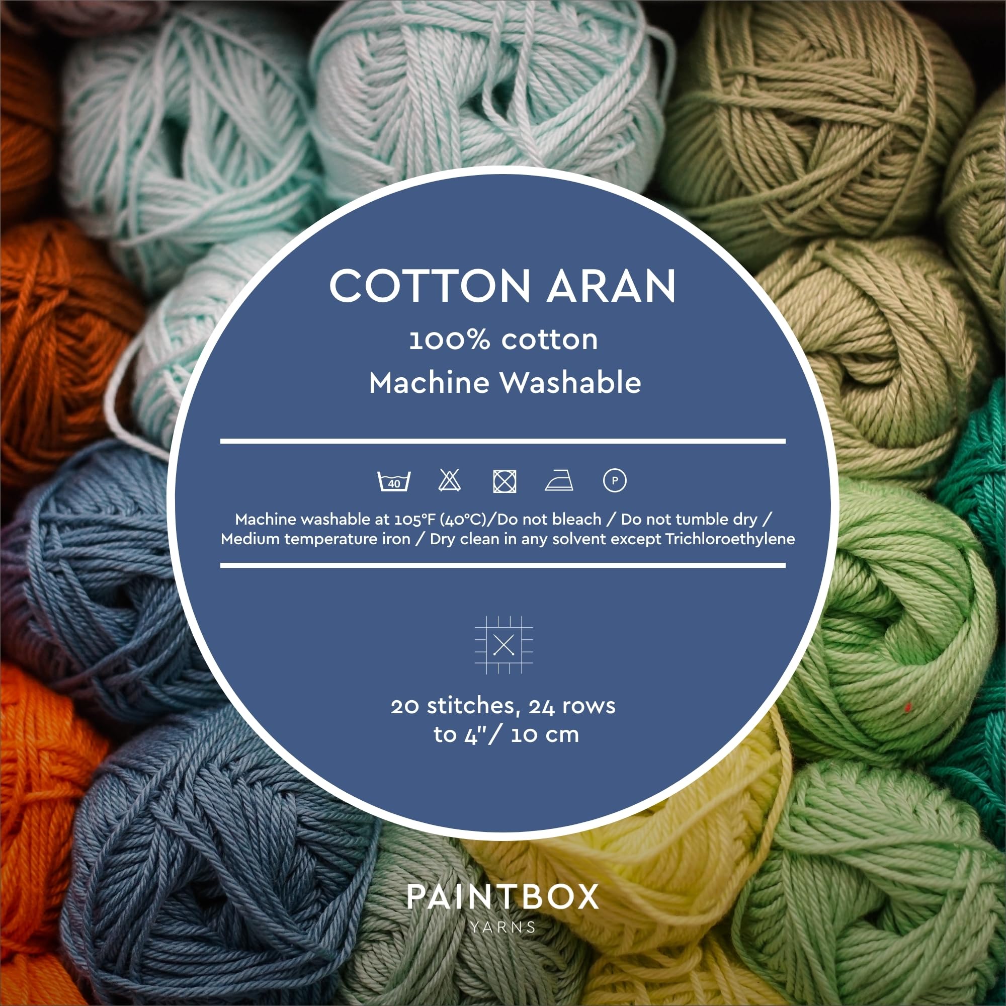 Paintbox Yarns 100% Cotton Aran Yarn 1.76oz (50g), 93 Yards (85m) - Dolphin Blue Worsted Wool for Crochet or Knitting - Soft, Lightweight for Clothes