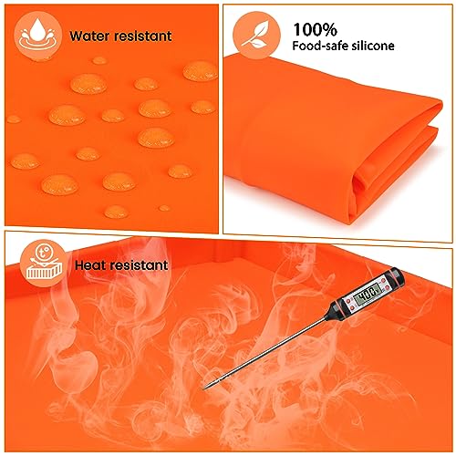 Vangostella 28 inch Griddle Mat Cover for Blackstone,Upgrade Full Edge Coverage-Heavy Duty -Food Grade Silicone Grill Cover, Cooking Surface Protective Mat Cover for Blackstone 28" Griddle ¡