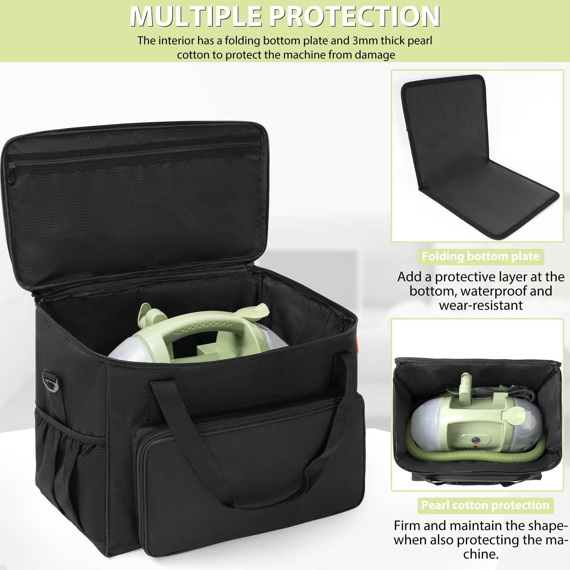 TORIBIO Storage Carry Bag Compatible with Bissell Carpet and Upholstery Cleaner 1400B/3353, Organizer/Case for Carpet Steam Cleaner, Travel Hand Bag with Extra Pockets for Accessories