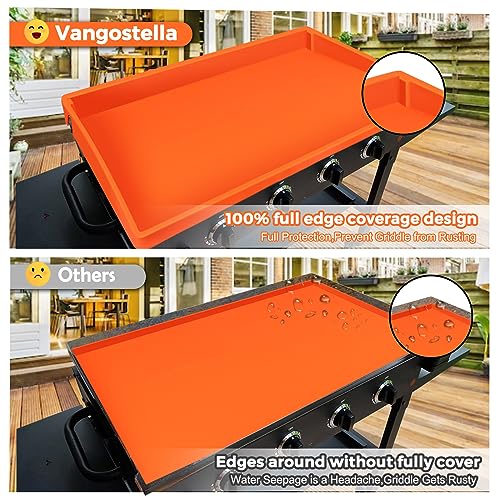 Vangostella 28 inch Griddle Mat Cover for Blackstone,Upgrade Full Edge Coverage-Heavy Duty -Food Grade Silicone Grill Cover, Cooking Surface Protective Mat Cover for Blackstone 28" Griddle ¡
