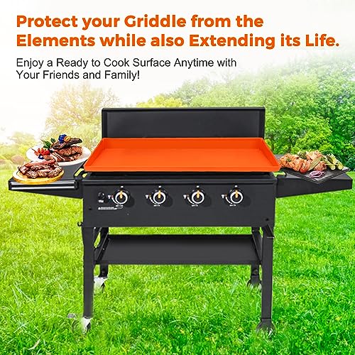 Vangostella 28 inch Griddle Mat Cover for Blackstone,Upgrade Full Edge Coverage-Heavy Duty -Food Grade Silicone Grill Cover, Cooking Surface Protective Mat Cover for Blackstone 28" Griddle ¡