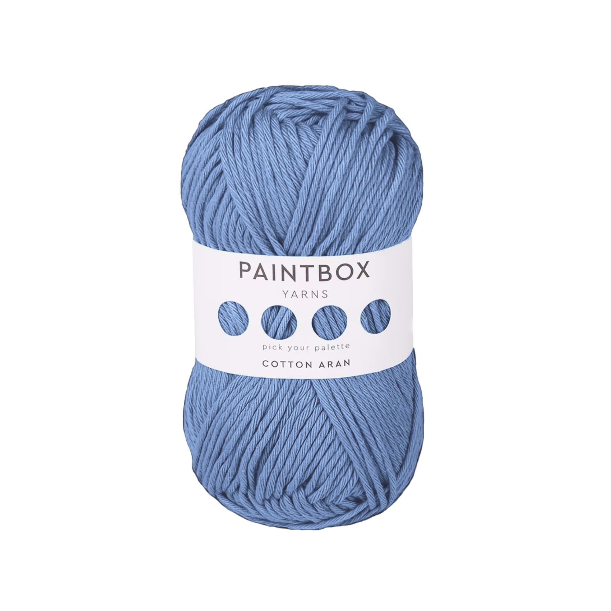 Paintbox Yarns 100% Cotton Aran Yarn 1.76oz (50g), 93 Yards (85m) - Dolphin Blue Worsted Wool for Crochet or Knitting - Soft, Lightweight for Clothes
