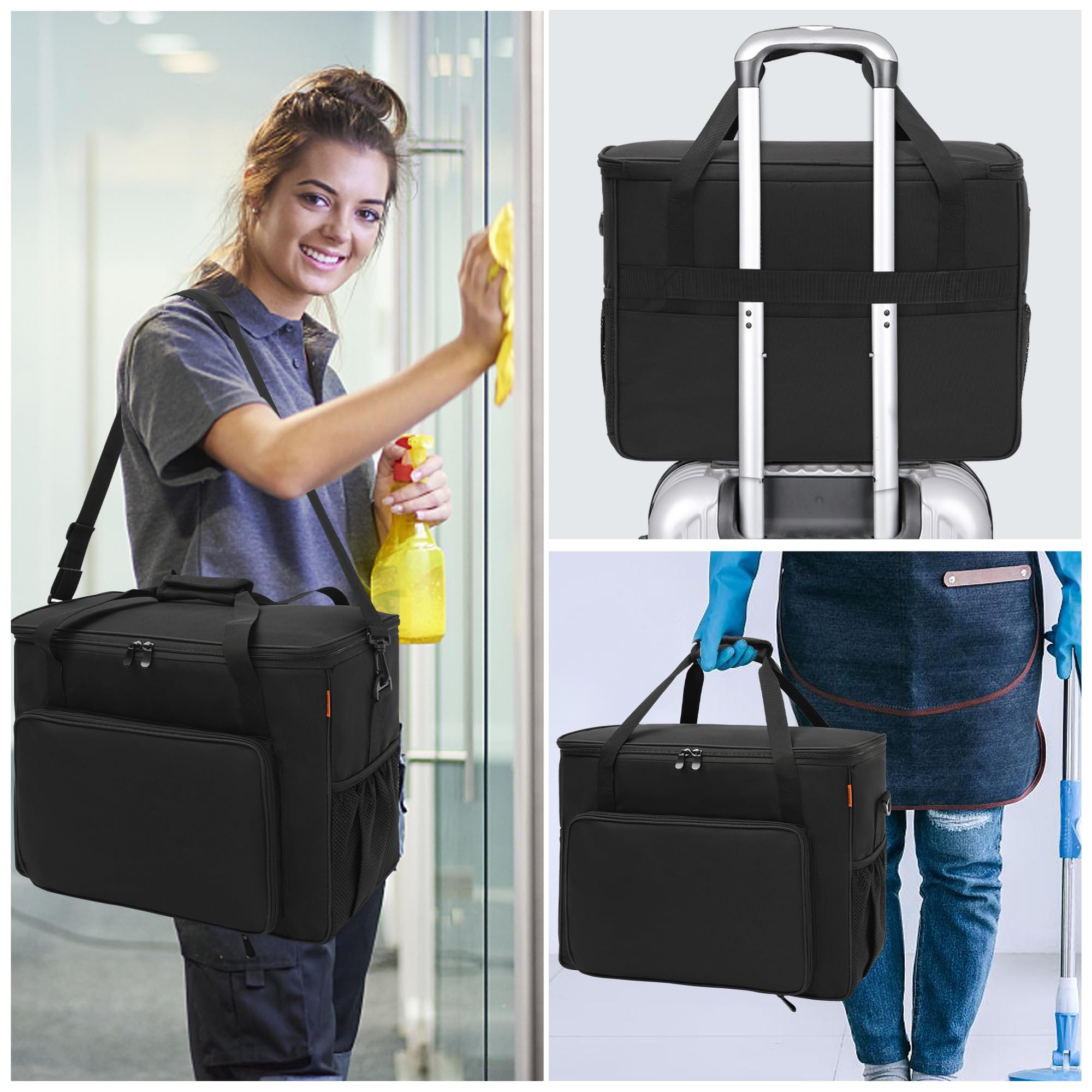 TORIBIO Storage Carry Bag Compatible with Bissell Carpet and Upholstery Cleaner 1400B/3353, Organizer/Case for Carpet Steam Cleaner, Travel Hand Bag with Extra Pockets for Accessories