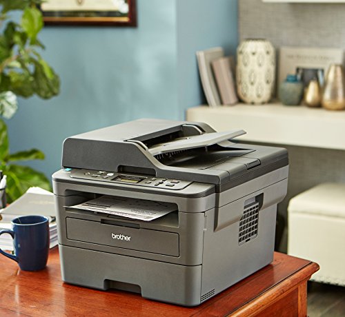 Brother DCP-L25 50DW Monochrome All-in-One Wireless Laser Printer - Print Copy Scan - Mobile Printing - Auto Duplex Printing – Print Up to 36 PPM - Up to 250 Sheets/Tray - ADF + HDMI Cable