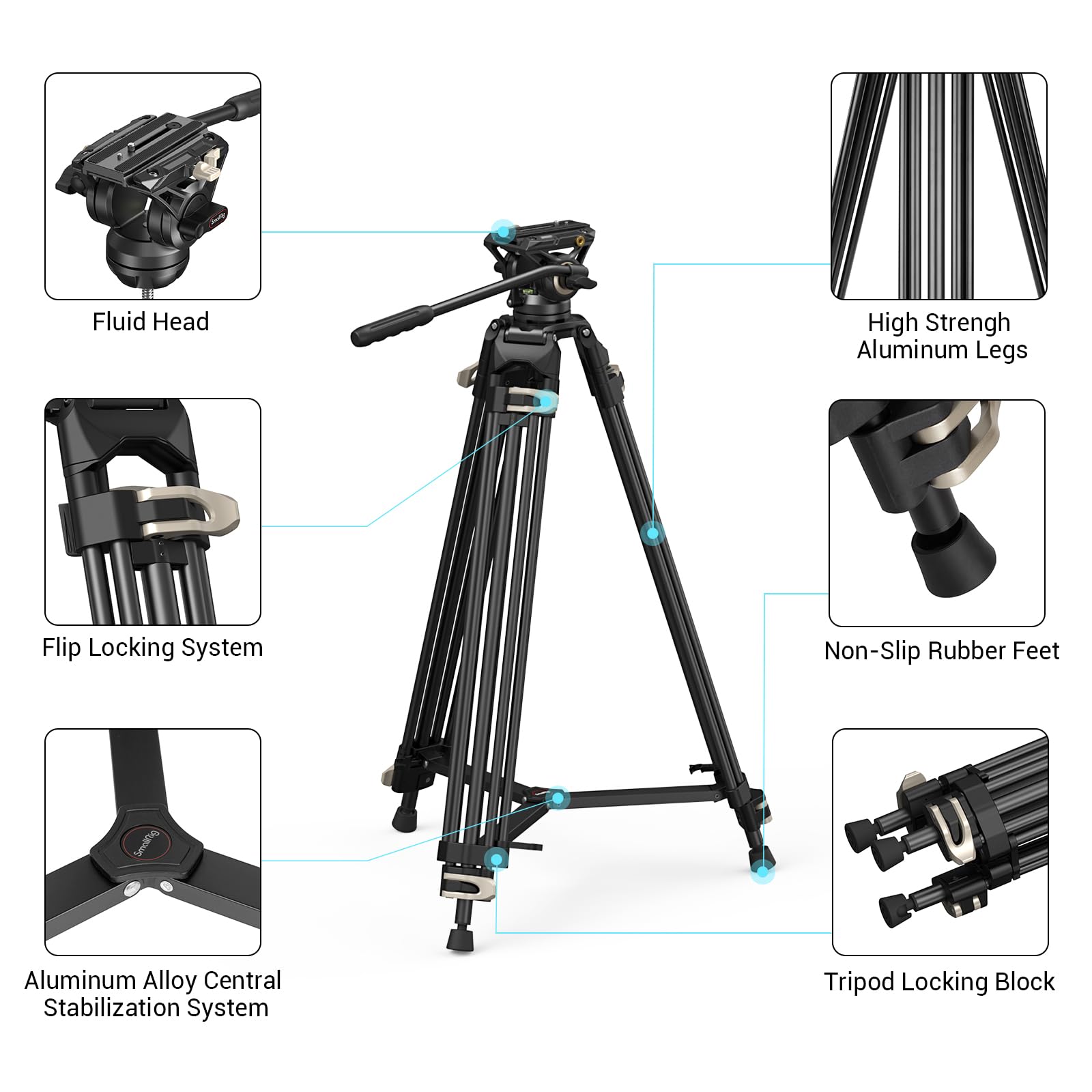 Bundle:SmallRig AD-01 Video Tripod + SmallRig Mini Matte Box Lite