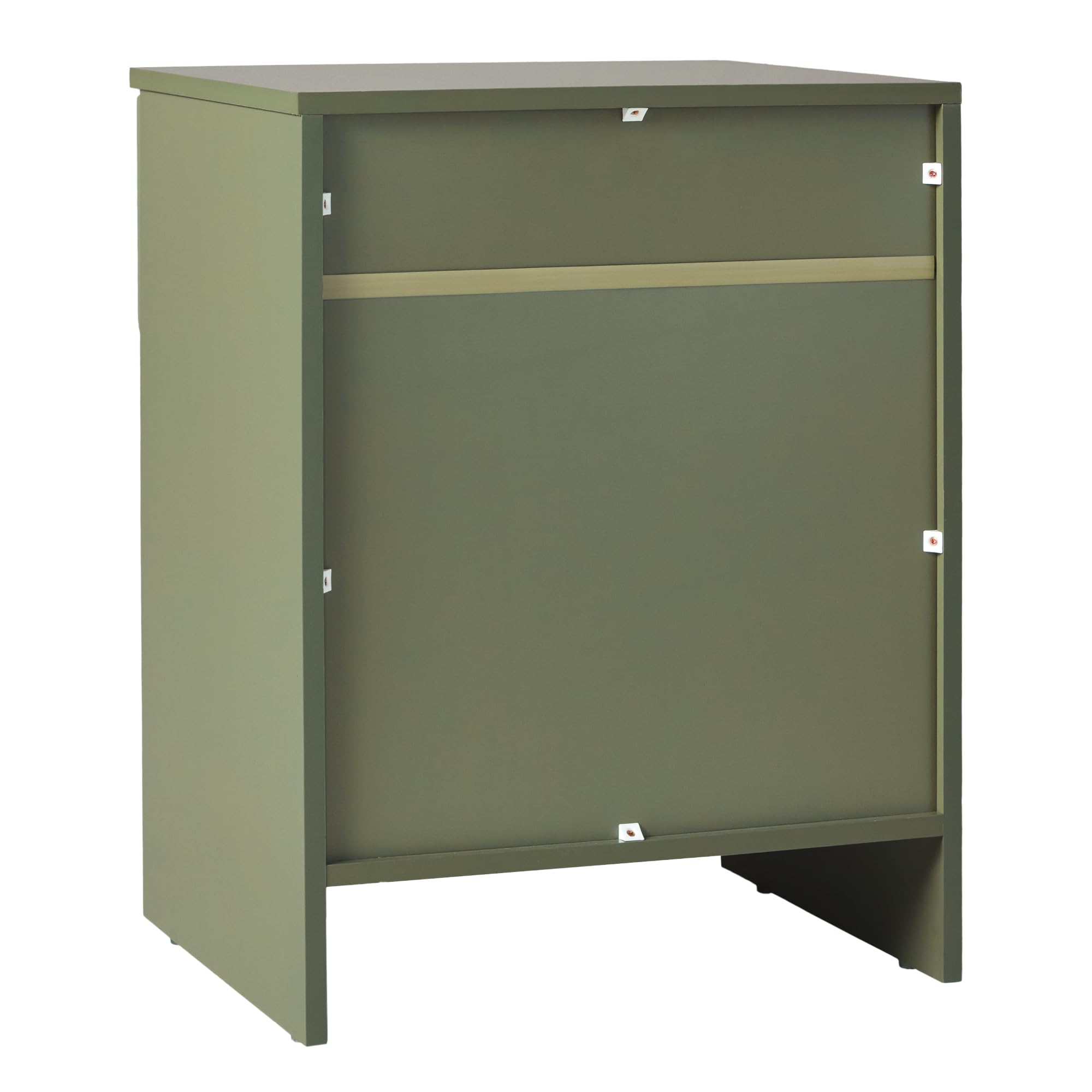 Walker Edison Modern 1-Drawer Simple Nightstand, 20 Inch, Green