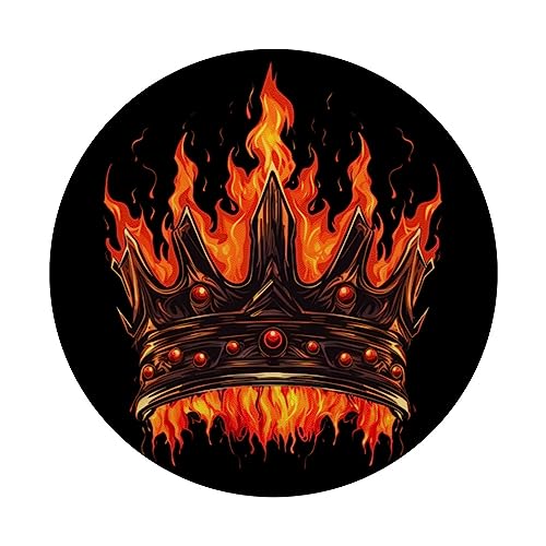 Burning Crown for Lords and Kings Lovers PopSockets Swappable PopGrip