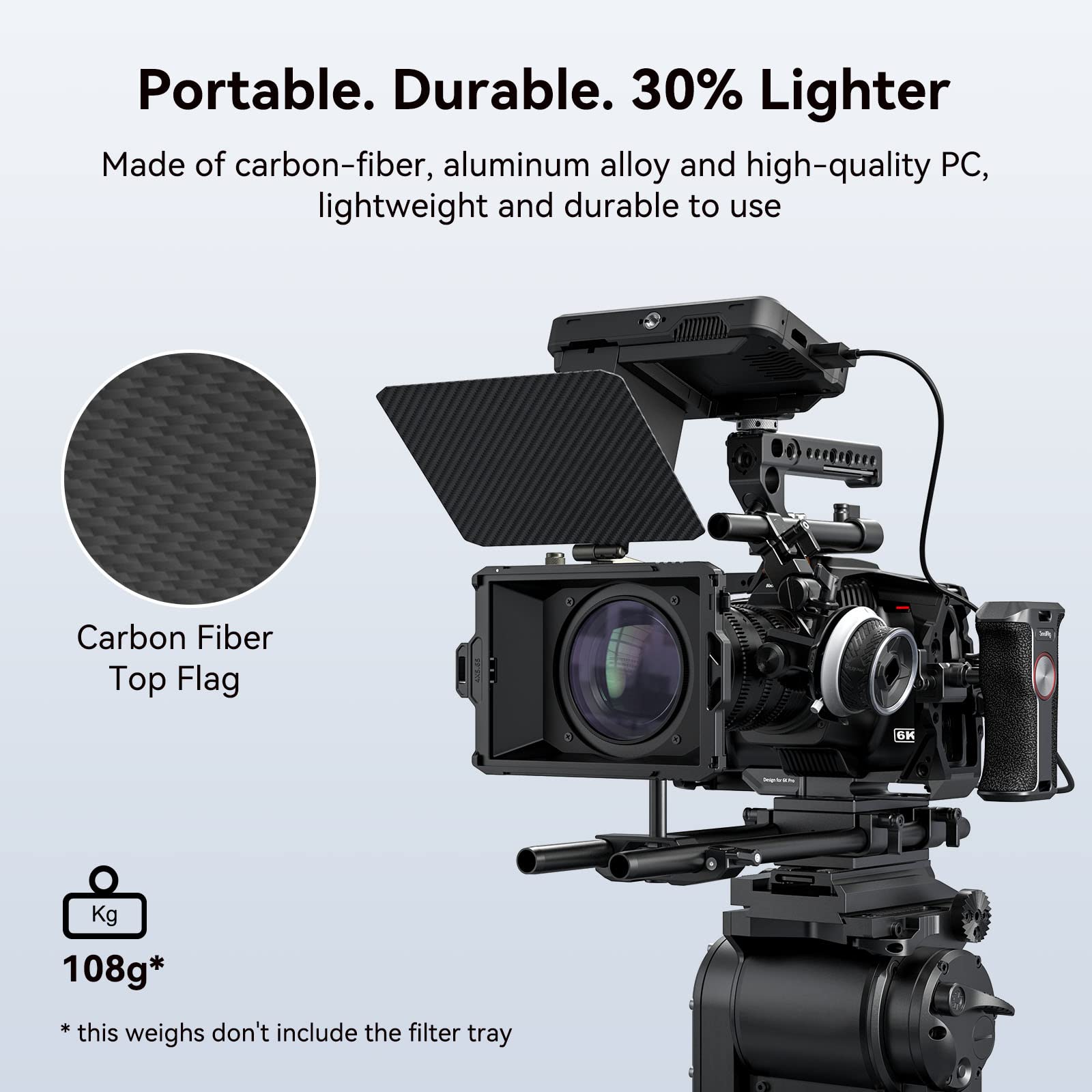 Bundle:SmallRig AD-01 Video Tripod + SmallRig Mini Matte Box Lite