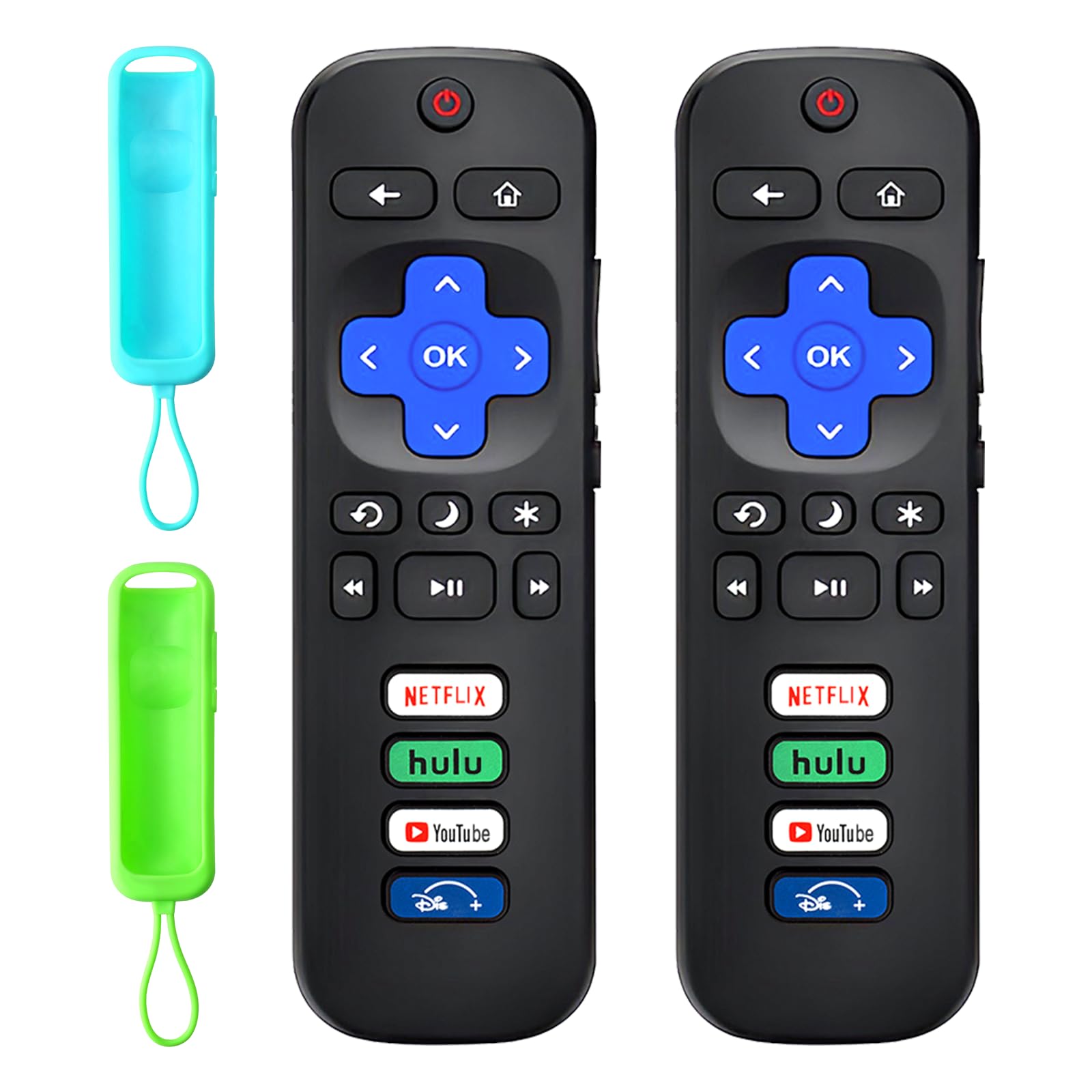 New Universal TV Remote Compatible Only for R-ku TVs Remote,Compatible for TCL R-ku/Hisense R-ku/Onn R-ku TVs (Not for R-ku Stick and Box) (Pack of 2)