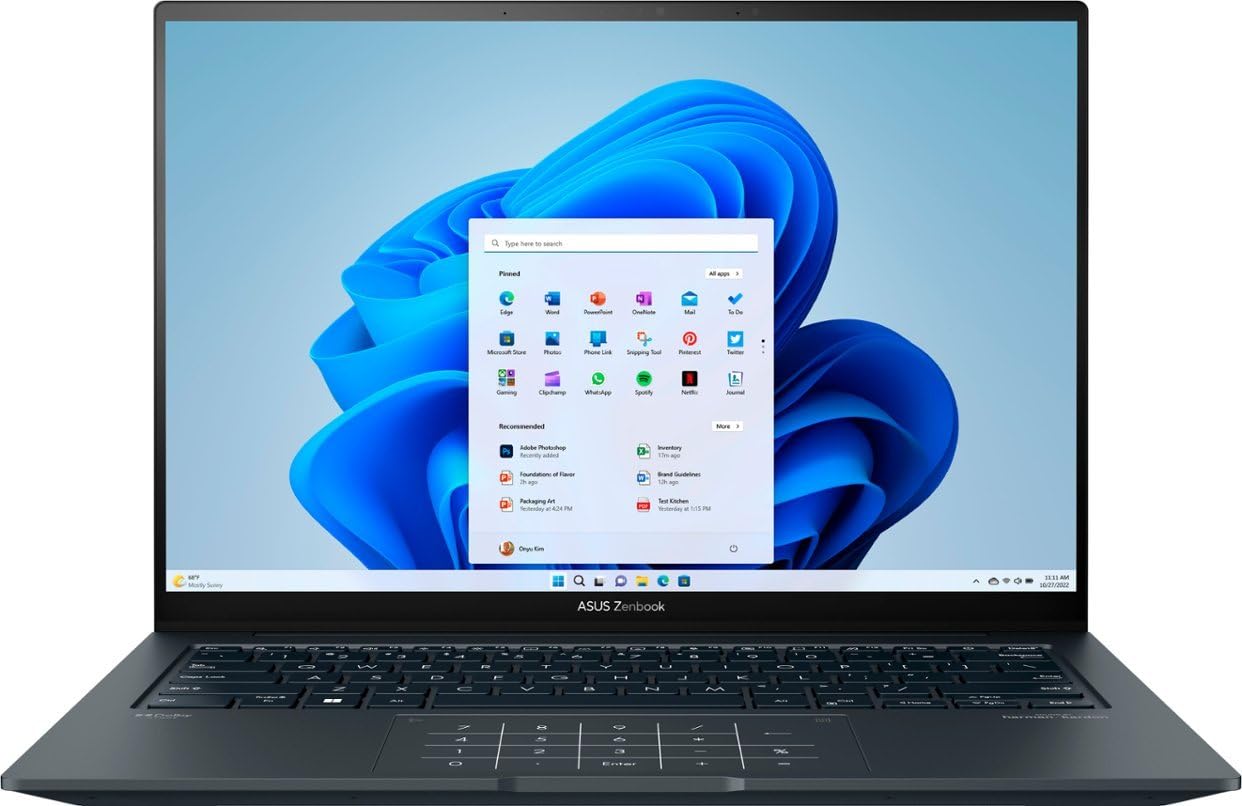 ASUS Zenbook 14.5" 120Hz 2.8K (2880x1800) OLED Touchscreen Laptop | Intel i7-13700H 14-Core | Intel Iris Xe Graphics | Backlit Keyboard | Thunderbolt 4 | Wi-Fi 6E | 16GB LPDDR5 512GB SSD | Win10 Pro
