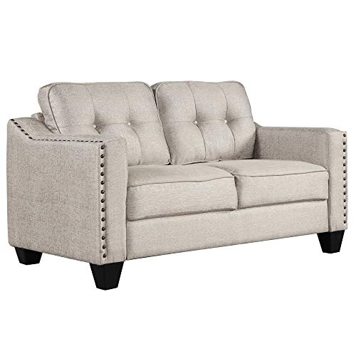 FULife 3-Piece Three Seaters Sofa Loveseat and Single Chair Living Room Furniture Set,Modern Button Tufted Upholstered Modular Sectional Couch for Aprtment/Office/Studio, Beige 77.2 in