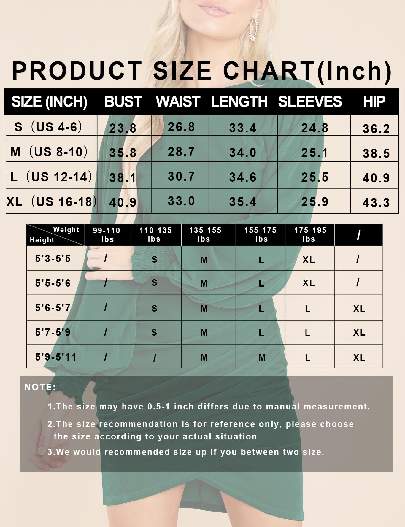 MITILLY Women's Elegant Velvet Long Sleeve Bodycon Dress Wrap Ruched Wedding Guest Formal Cocktail Mini Dress Medium Dark Green